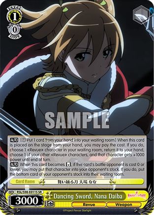 Dancing Sword, Nana Daiba (SR) - Revue Starlight The Movie - Weiss Schwarz