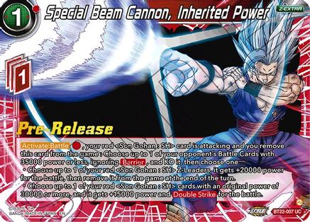 Special Beam Cannon, Inherited Power - Critical Blow Pre-Release Cards ...