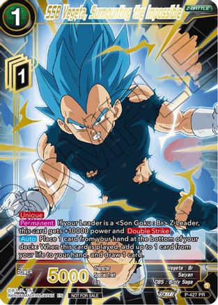 SSB Vegeta, Surmounting the Impossible (Alt. Art Card Set 2023 Vol. 3 ...