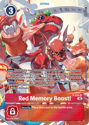 Red Memory Boost! - P-035 (Digimon Adventure Box 2) - Digimon Promotion ...