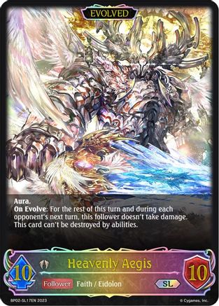 Heavenly Aegis (Evolved) (SL) - BP02: Reign of Bahamut - Shadowverse: Evolve
