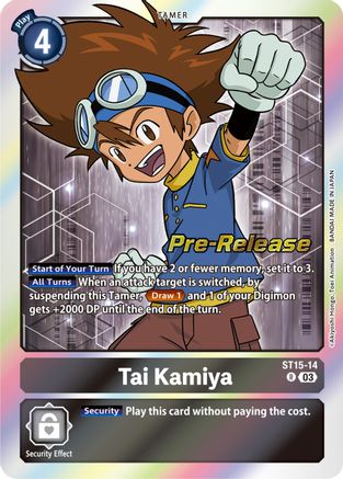 Tai Kamiya - Starter Deck 15: Dragon of Courage Pre-Release Cards ...