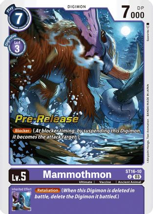 Mammothmon - Starter Deck 16: Wolf of Friendship Pre-Release Cards ...