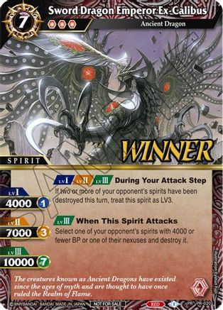 Sword Dragon Emperor Ex-Calibus (Tournament Pack Vol. 3 -Winner ...