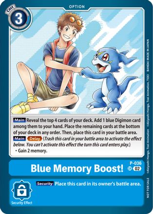 Blue Memory Boost! (NYCC 2023 Demo Deck) - Digimon Promotion Cards ...
