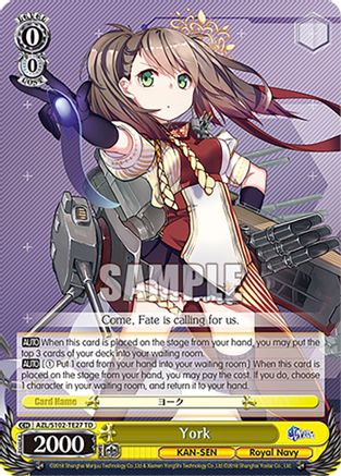 York - Azur Lane - Weiss Schwarz