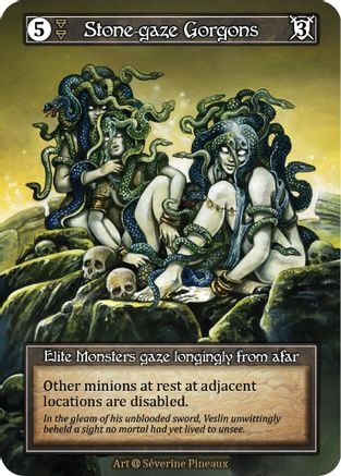 Stone-gaze Gorgons (Foil) - Alpha - Sorcery: Contested Realm