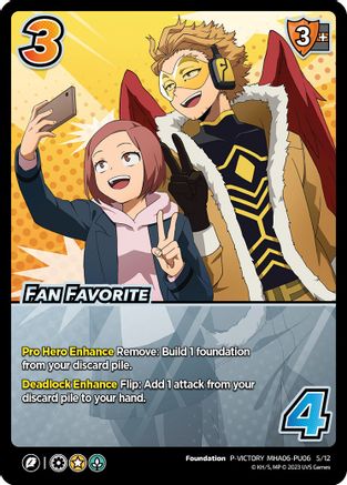 Fan Favorite (Plus Ultra Pack 6 Victory) - UniVersus: My Hero Academia Promo Cards - UniVersus
