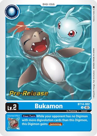Bukamon - Blast Ace Pre-Release Cards - Digimon Card Game