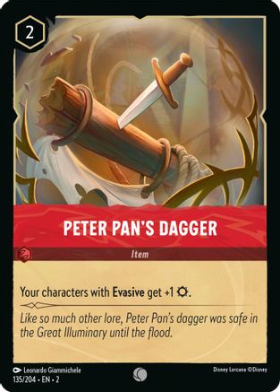 Peter Pan's Dagger - Rise of the Floodborn - Disney Lorcana