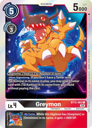 Greymon (Official Tournament Pack Vol.11) - Across Time - Digimon Card Game