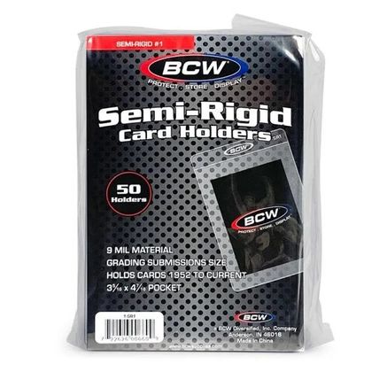 Semi-Rigid Card Holder #1 (50ct.) - BCW Toploaders - Collectible Storage