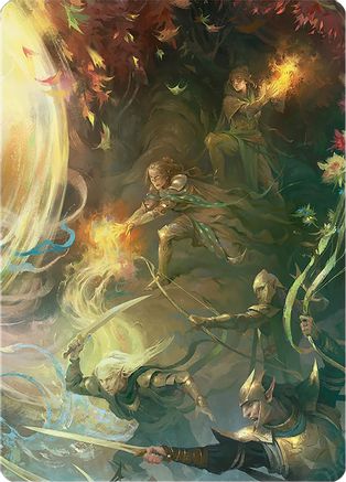 Rally the Galadhrim Art Card - Art Series: Universes Beyond: The Lord ...
