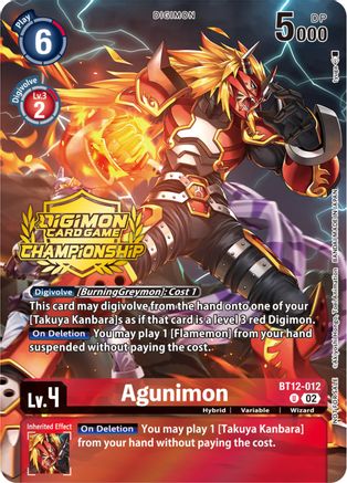 Agunimon (Championship 2023 Tamers Pack) - Across Time - Digimon Card Game