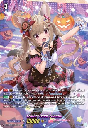 Tr!plexTr!ck, Fenelle (LSR) - D-LBT04: Lyrical Monasterio ~Trick or Trick!~ - Cardfight Vanguard