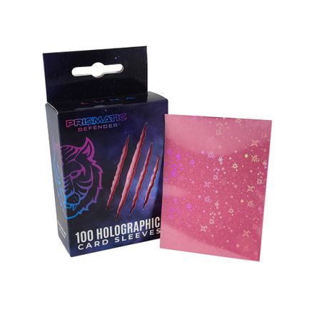 Prismatic Defender Card Sleeves - Holographic Sleeves - Dark Pink ...