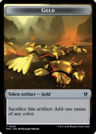 Gold // Lightning Rager Double-Sided Token - Commander: Murders at ...