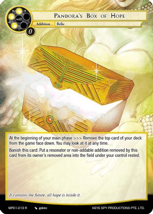 Pandora's Box of Hope - Masterpiece "Pilgrim-Memories" - Force of Will