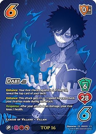 Dabi (Hero League Championship 2023 Chrome Rare - Top 16) - UniVersus ...