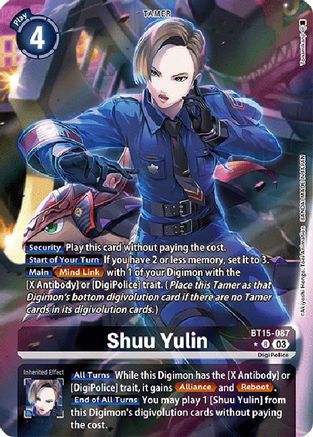 Shuu Yulin (Alternate Art) - Exceed Apocalypse - Digimon Card Game