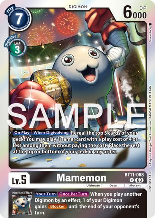 Mamemon (Official Tournament Pack Vol.12) - Dimensional Phase - Digimon ...