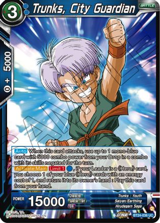Trunks, City Guardian - Beyond Generations - Dragon Ball Super: Masters