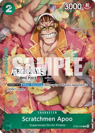 Scratchmen Apoo (Offline Regional 2024) [Participant] - One Piece Promotion Cards - One Piece ...