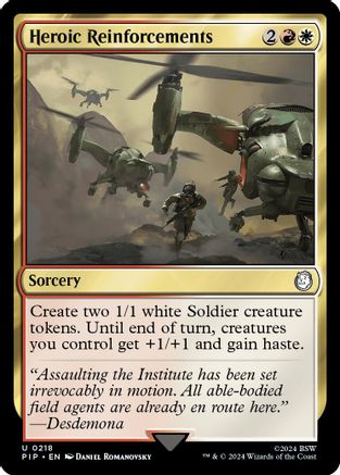 Heroic Reinforcements - Universes Beyond: Fallout - Magic: The Gathering