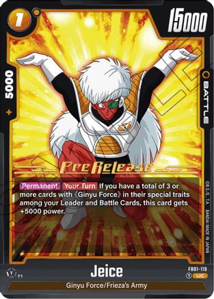Jeice - Awakened Pulse Pre-Release Cards - Dragon Ball Super: Fusion World