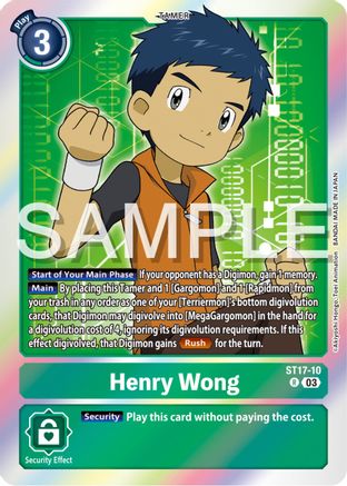 Henry Wong - Starter Deck 17: Double Typhoon Advanced Deck Set ...
