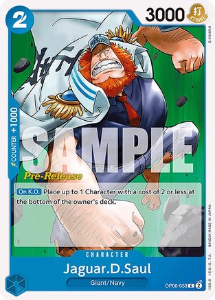 Jaguar.D.Saul - Wings of the Captain Pre-Release Cards - One Piece Card ...