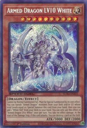 Armed Dragon LV10 White (Secret Rare) - Speed Duel GX: Midterm Destruction - YuGiOh