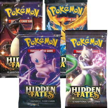 Hidden Fates Booster Pack Art Bundle [Set of 4] - Hidden Fates - Pokemon