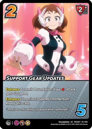 Support Gear Updates - UniVersus: My Hero Academia: Girl Power - UniVersus