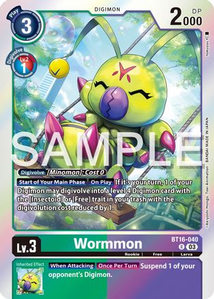 Wormmon - Beginning Observer - Digimon Card Game