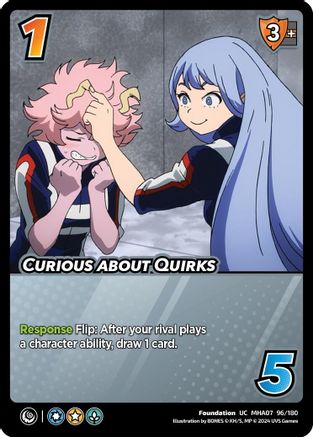 Curious About Quirks - UniVersus: My Hero Academia: Girl Power - UniVersus