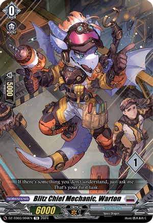 Blitz Chief Mechanic, Warton (1) - DZ-TD03: Start Up Trial Deck "Brandt Gate" - Cardfight Vanguard