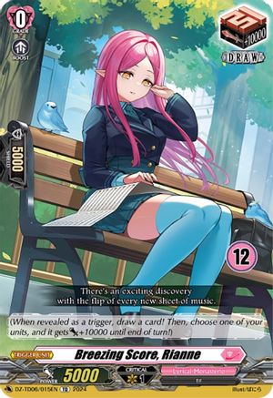 Breezing Score, Rianne (12) - DZ-TD06: Start Up Trial Deck "Lyrical Monasterio" - Cardfight Vanguard