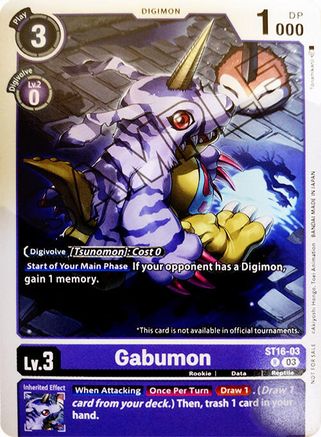 Gabumon (Demo Deck Exclusive) - Starter Deck 16: Wolf of Friendship - Digimon Card Game