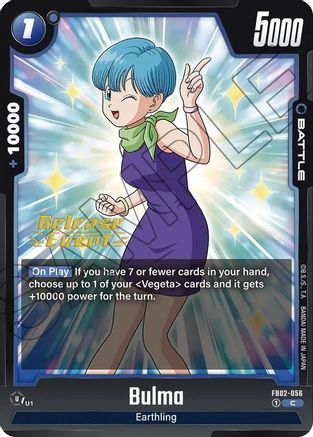 Bulma - FB02-056 - Blazing Aura Release Event Cards - Dragon Ball Super: Fusion World