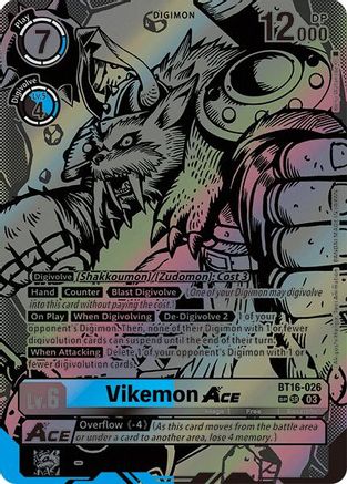 Vikemon ACE (Textured) - Beginning Observer - Digimon Card Game