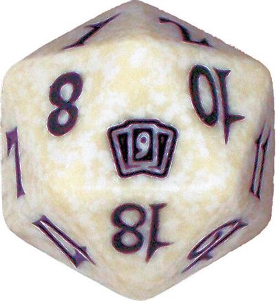 9th Edition Spindown Die - White - Wizards of the Coast Dice - Life ...