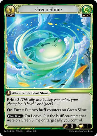 Green Slime - Silvie Re:Collection, Slime Sovereign - Grand Archive TCG