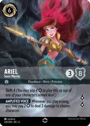 Ariel - Sonic Warrior (Enchanted) - Ursula's Return - Disney Lorcana