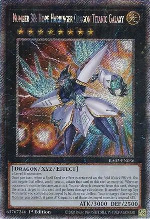 Number 38: Hope Harbinger Dragon Titanic Galaxy (Platinum Secret Rare ...