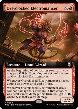 Overclocked Electromancer (Extended Art) (Ripple Foil) - Commander: Modern Horizons 3 - Magic ...