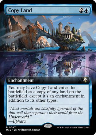 Copy Land (Extended Art) (Ripple Foil) - Commander: Modern Horizons 3 - Magic: The Gathering