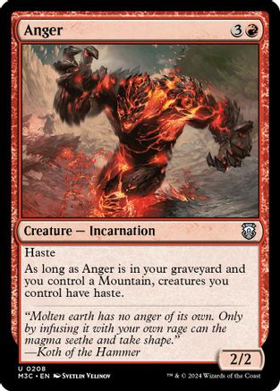 Anger (Ripple Foil) - Commander: Modern Horizons 3 - Magic: The Gathering