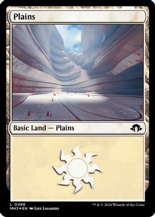 Plains (0498) (Ripple Foil) - Modern Horizons 3 - Magic: The Gathering
