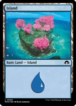 Island (0500) (Ripple Foil) - Modern Horizons 3 - Magic: The Gathering